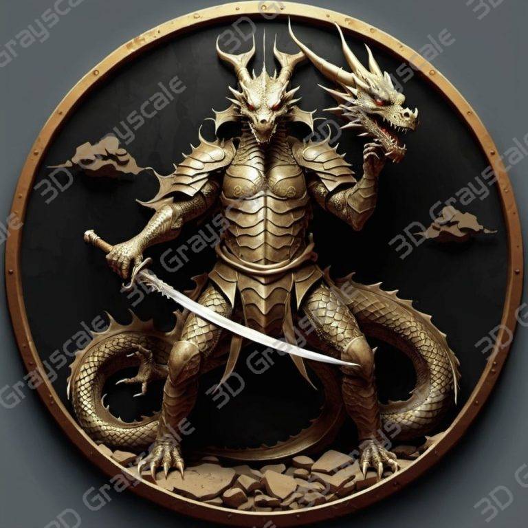 Dragon Overlord Height File | Dominant Wyrm Engraving | CNC & Fiber ...