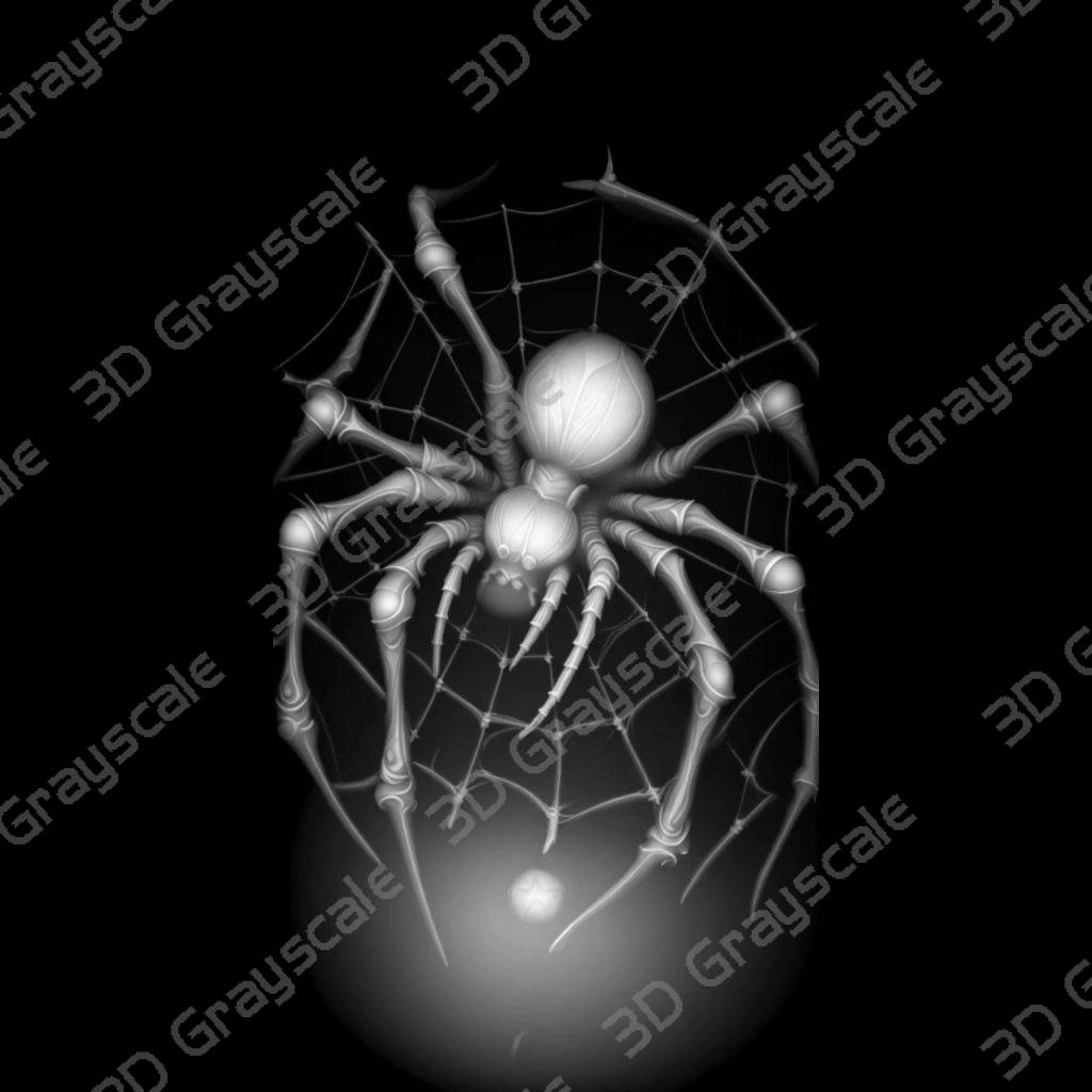 spider grayscale depthmap – 3D Grayscale
