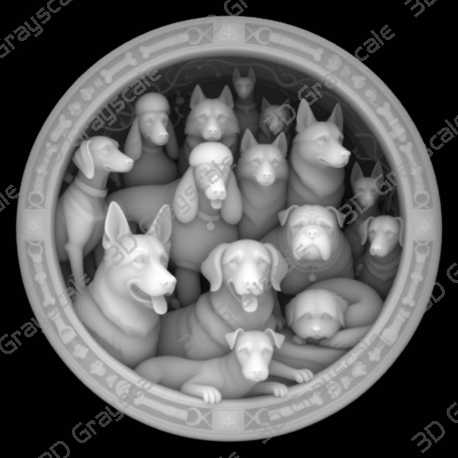 3D Grayscale – All 3D Grayscale Height Maps